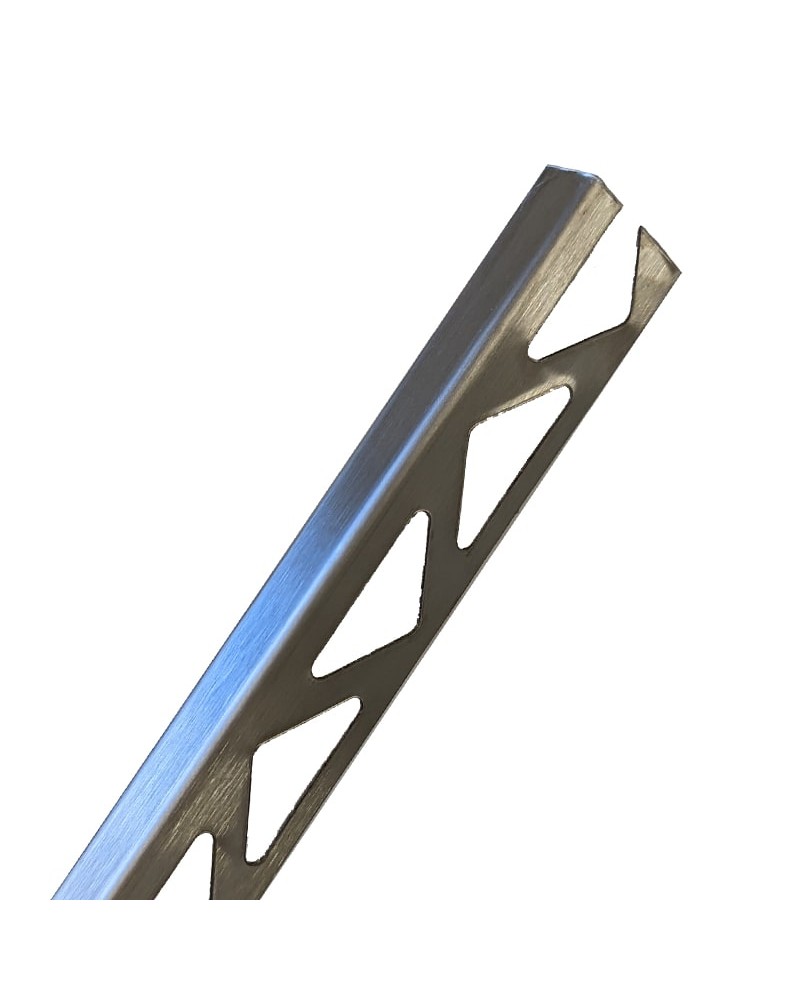 Baguette d'angle de finition Acier Inox en "L" 1x270 cm | Inoutlet